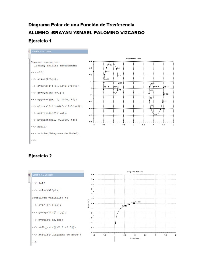 Diagrama Polar de una Función de Trasferencia | PDF