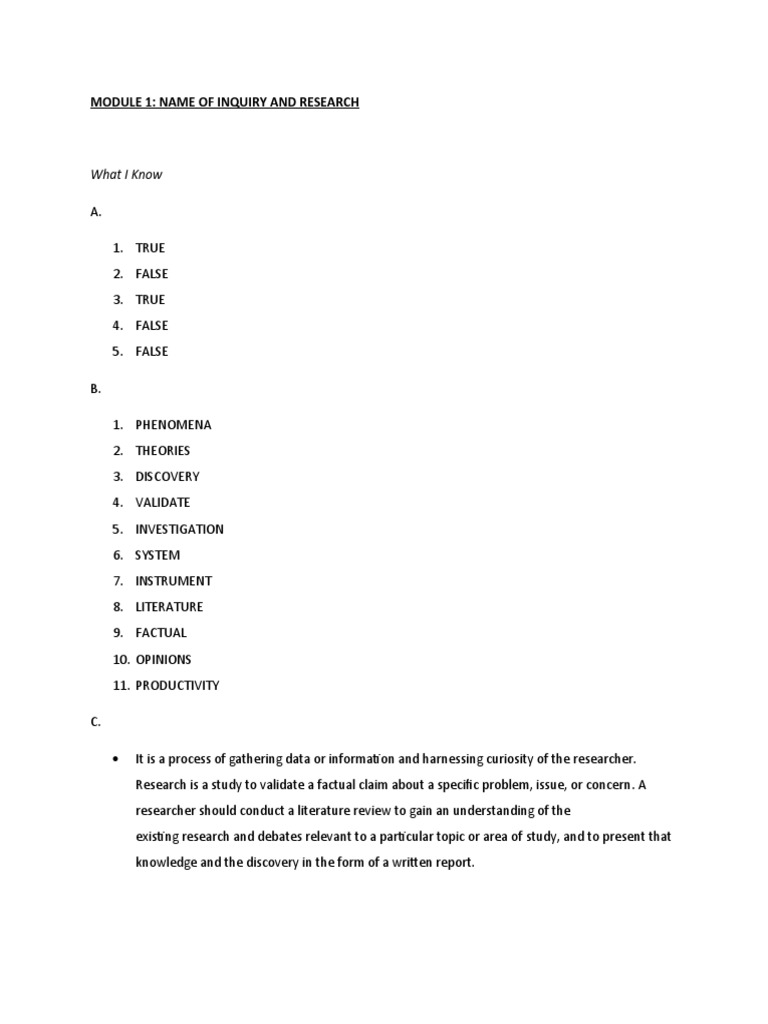 Research Inquiry and Methodology Guide | PDF | Scientific Method ...