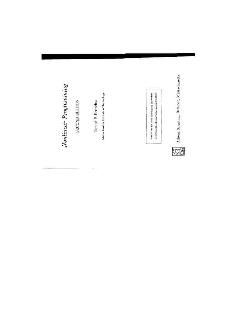 nonlinear programming (bertsekas) 非线性规划 | PDF