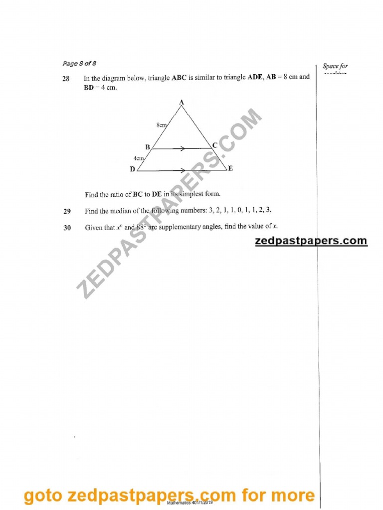 G9 - Math - 2019 - p1 | PDF