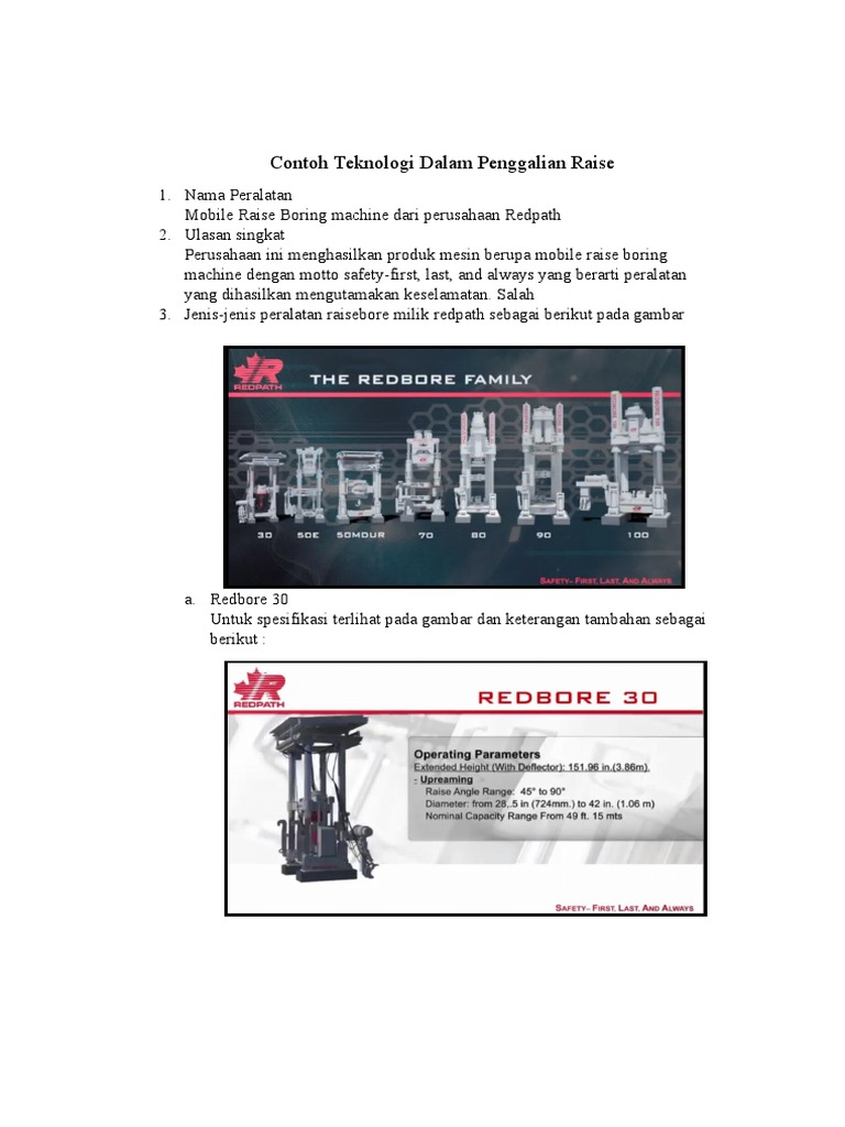 Teknologi Mobile Raise Boring Redpath | PDF | Teknologi & Rekayasa