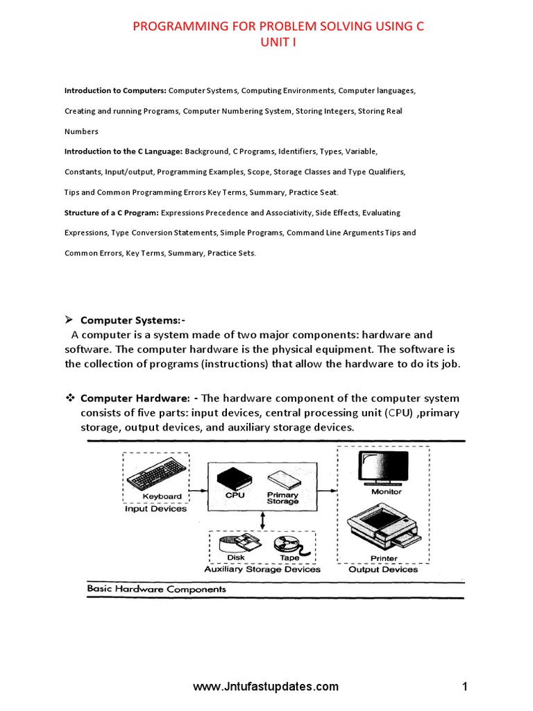 PPS Using C R20 - UNIT-1 | PDF | C (Programming Language) | Computer Program