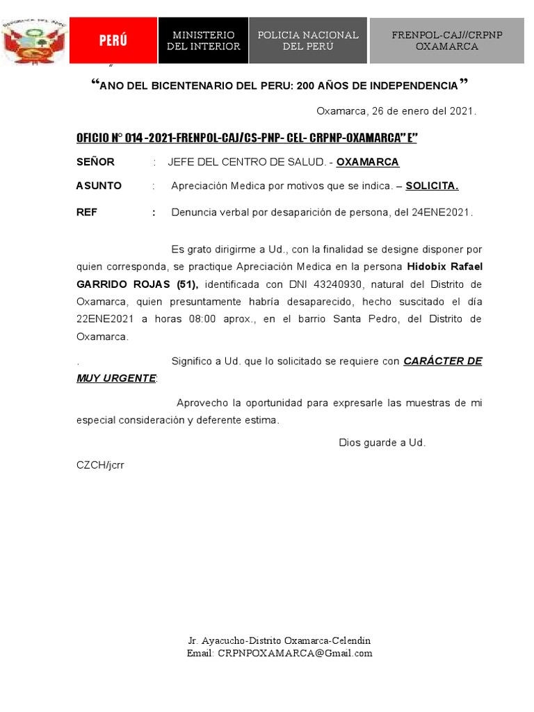 Oficio RML | PDF | Violencia | Bienestar