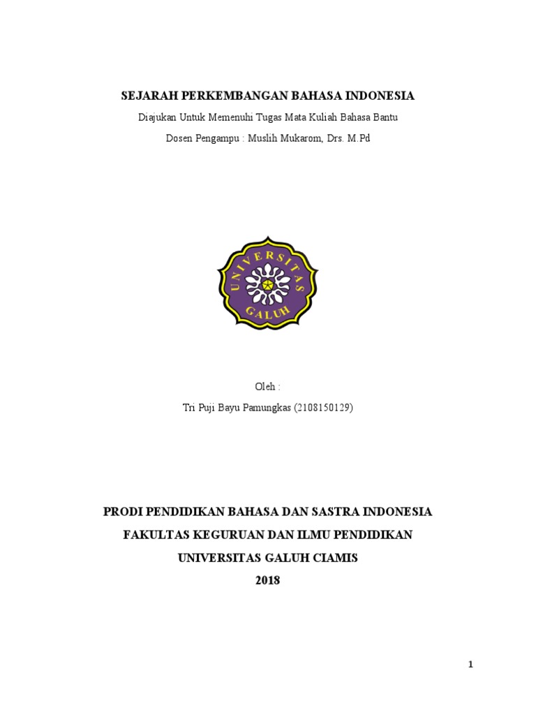 Sejarah Perkembangan Bahasa Bayu | PDF