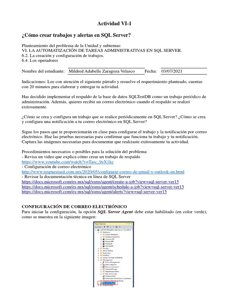 Jobs at SQL Server | PDF | Servidor SQL de Microsoft | SQL