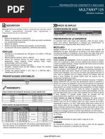 Ficha Tecnica Repemax Capa Fina (Intaco) - 1 | PDF | Hormigón | Pintar