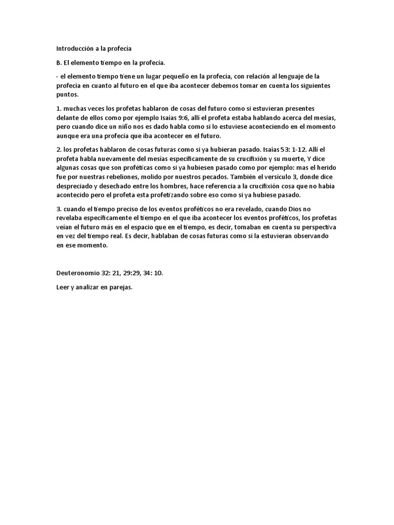 Introducción A La Profecía | PDF