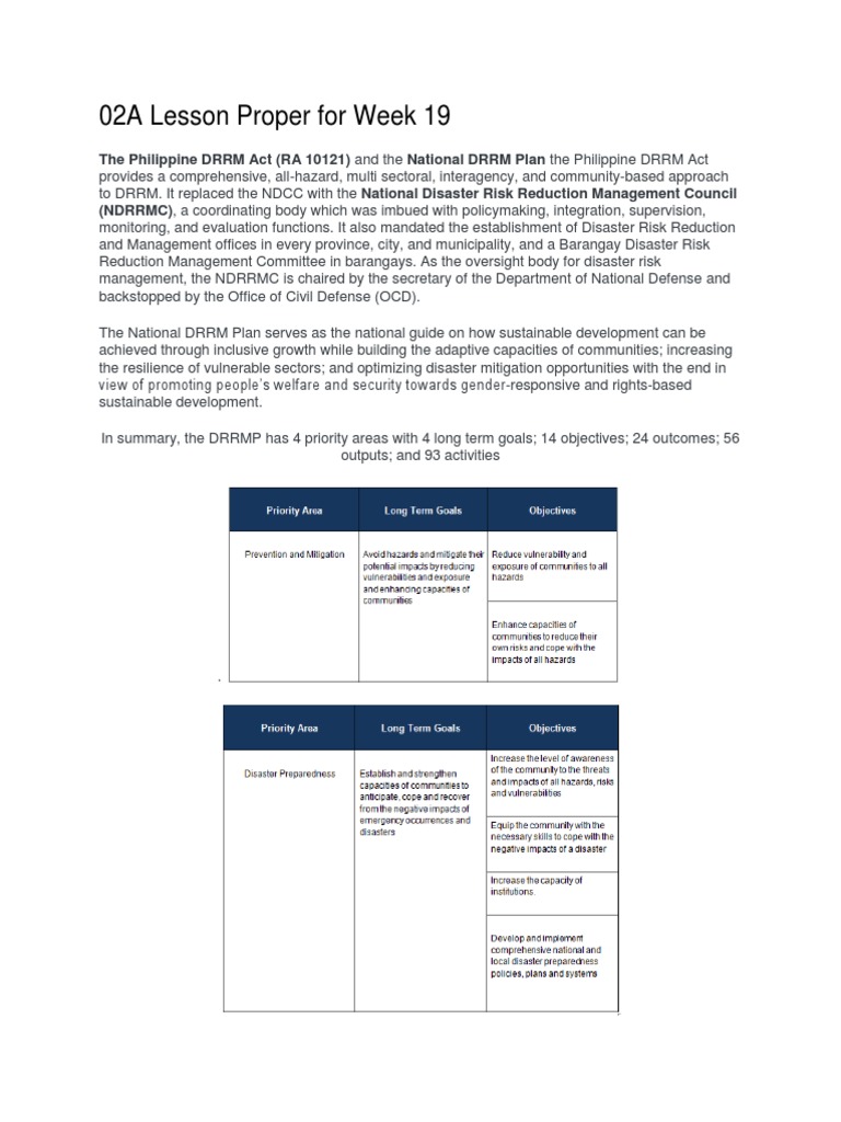 02A Lesson Proper For Week 19 | PDF | Disaster Risk Reduction ...