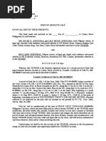 Unilateral Deed of Sale - SAMPLE | PDF | Common Law | Real Estate Law