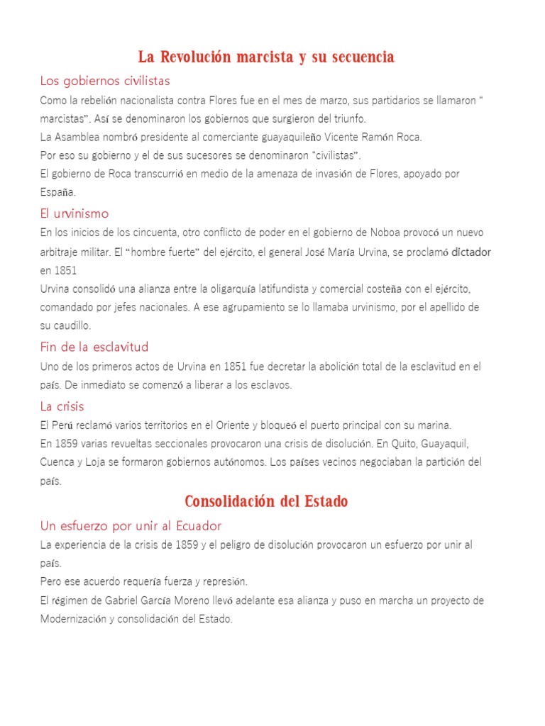 La Revolución Marcista y Su Secuencia | PDF