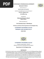 Pet Bottle Recycling Project Report | PDF | Recycling | Plastic