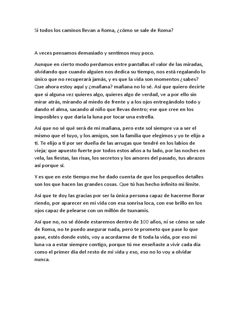 Si Todos Los Caminos Llevan A Roma | PDF