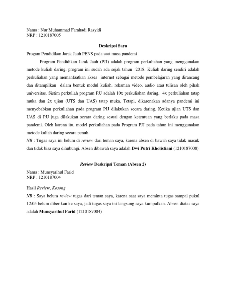 Contoh Paragraf Sederhana | PDF