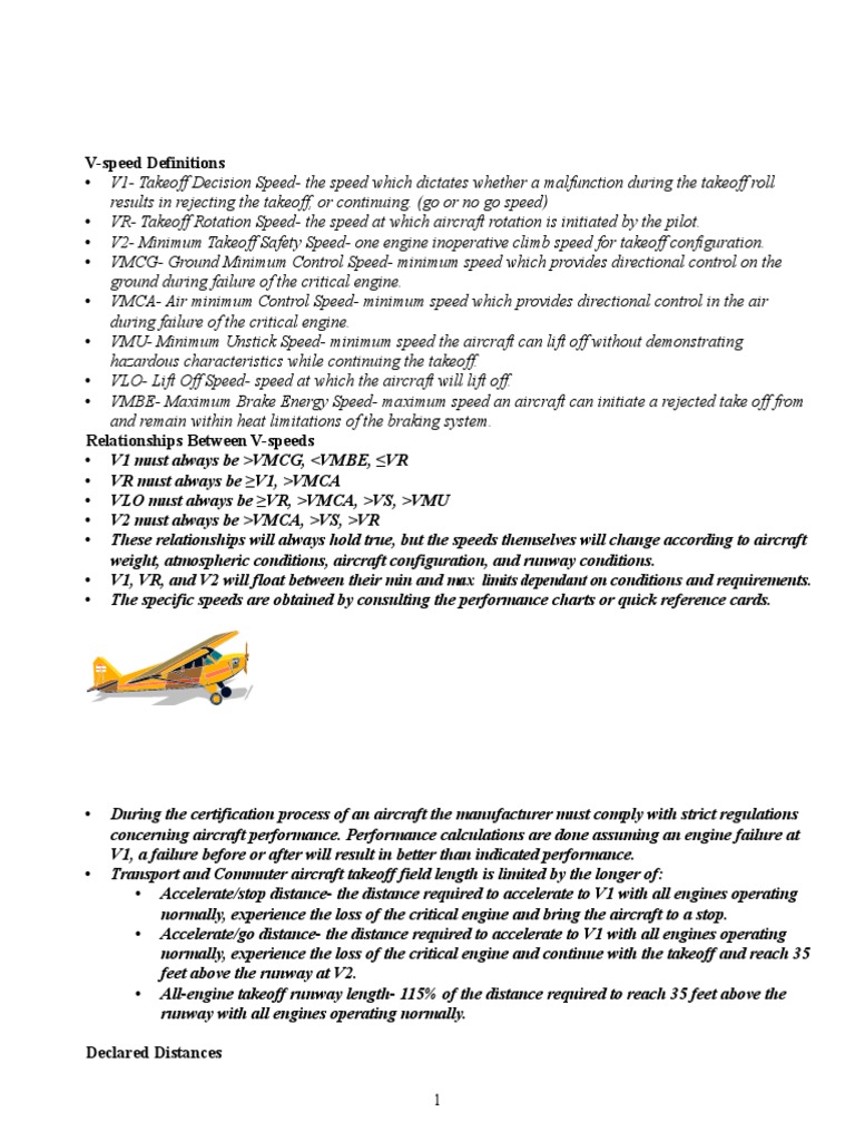 V-Speed Definitions: Max Limits Dependant On | PDF | Takeoff | Runway