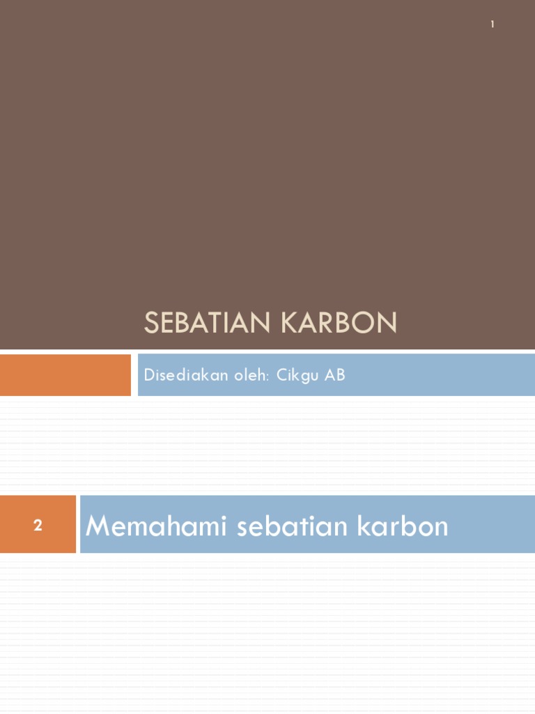 Memahami Sebatian Karbon | PDF