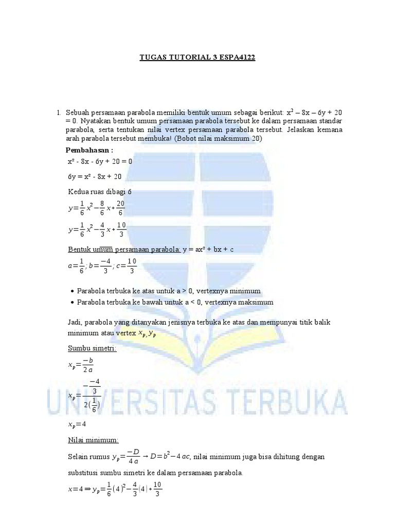 Tugas Tutorial 3 Espa4122 - Dikonversi | PDF
