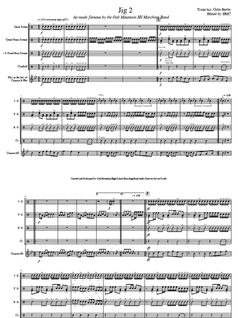 As Made Famous by The Oak Mountain HS Marching Band: 152 (Everyone Taps ...