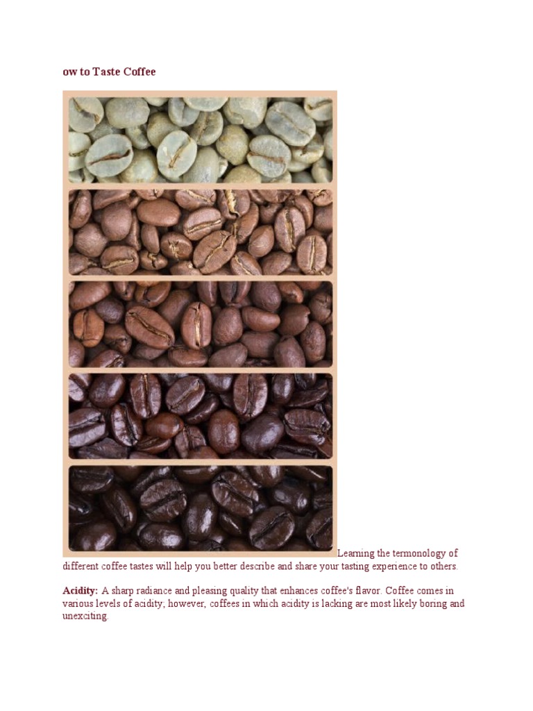 How To Taste Coffee | PDF | Coffee | Taste