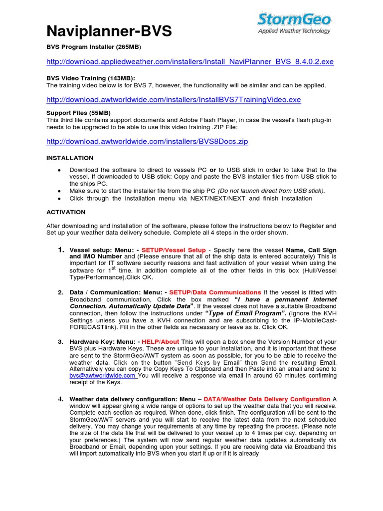Naviplanner-BVS Download Links and Installation Guide | PDF | Usb Flash ...