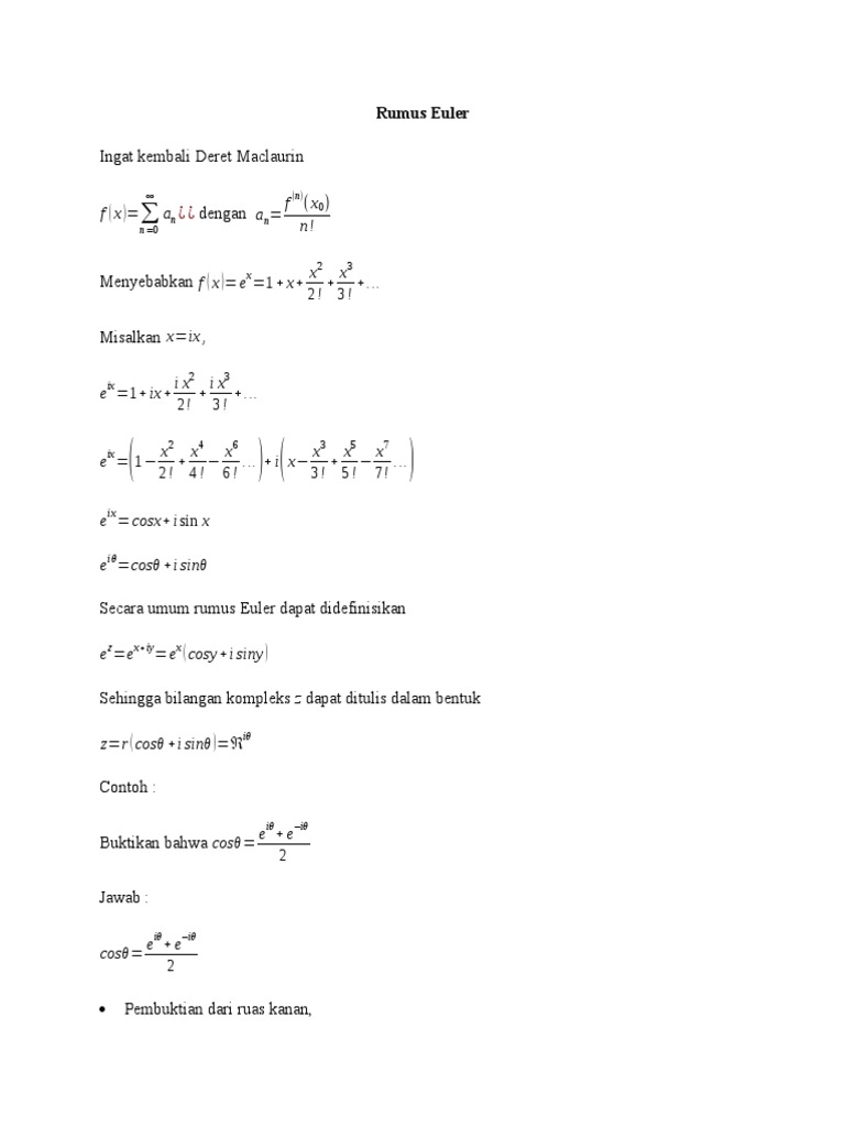 Rumus Euler | PDF