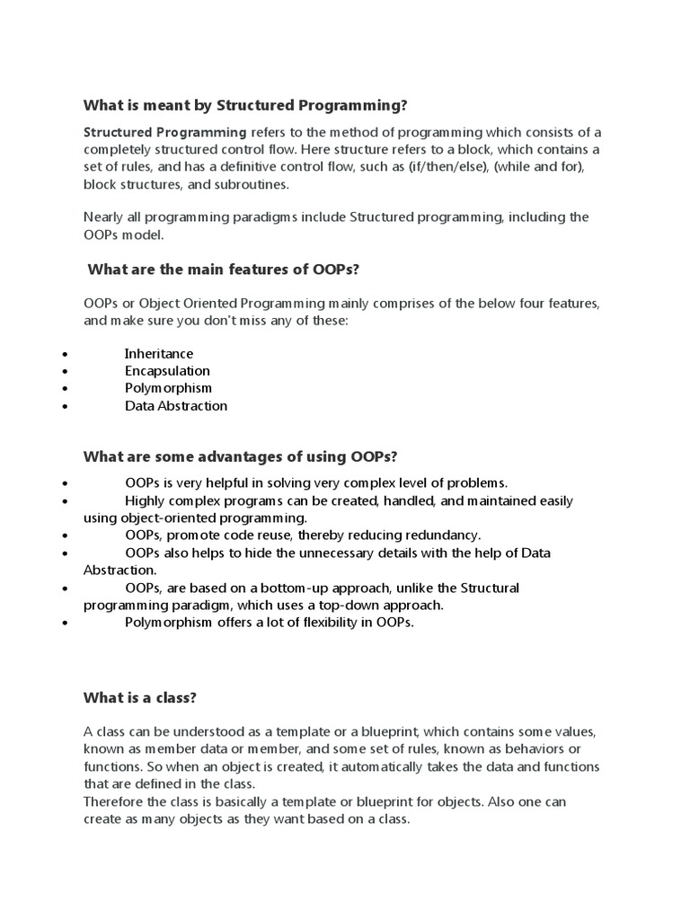 Oops Interview Que Ans Pdf Constructor Object Oriented Programming Programming 