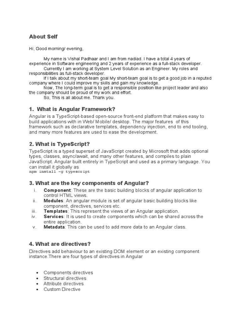 Angular Interview Que Ans | PDF | Application Software | Software