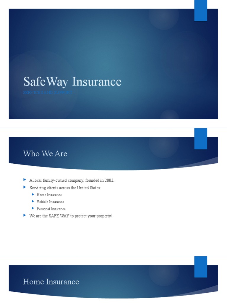 Safeway Insurance: Services and Support | PDF