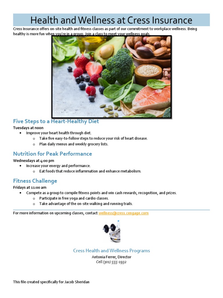 Health and Wellness at Cress Insurance: Five Steps To A Heart-Healthy ...
