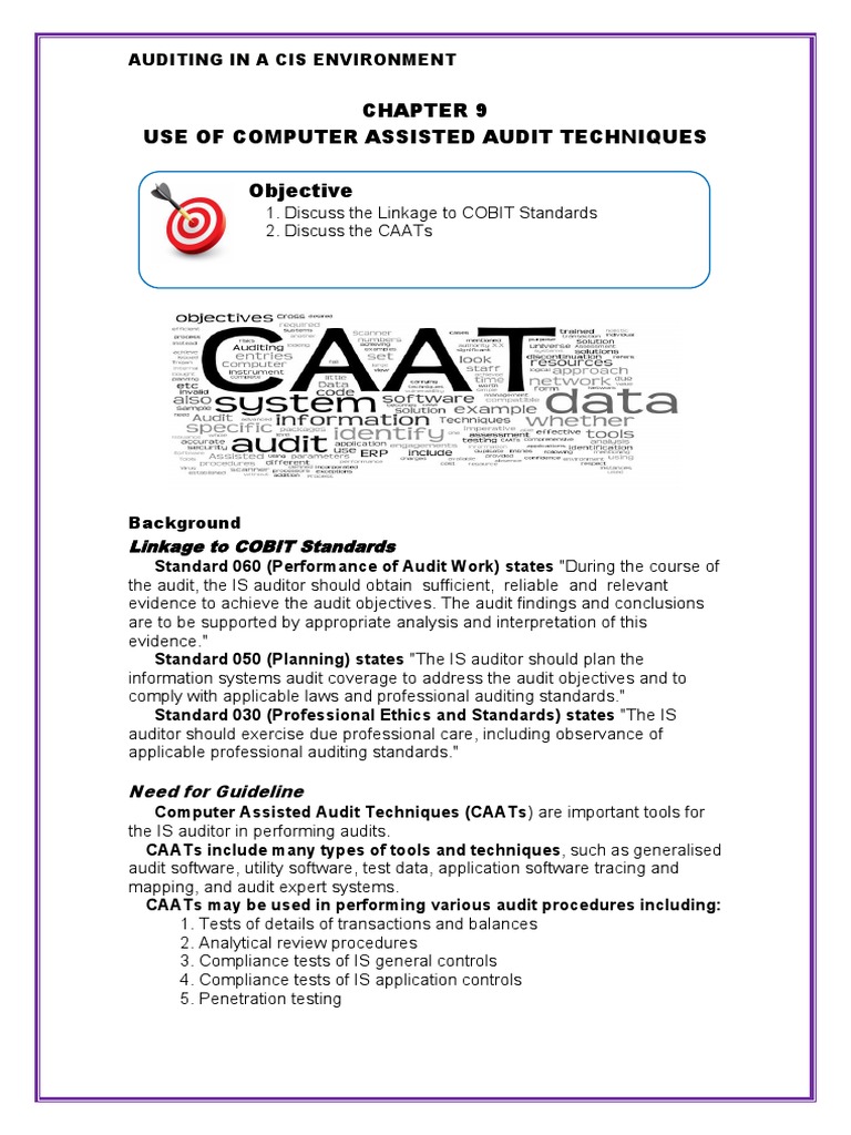 Chapter 9 Use of Computer Assisted Audit Techniques | PDF | Audit ...