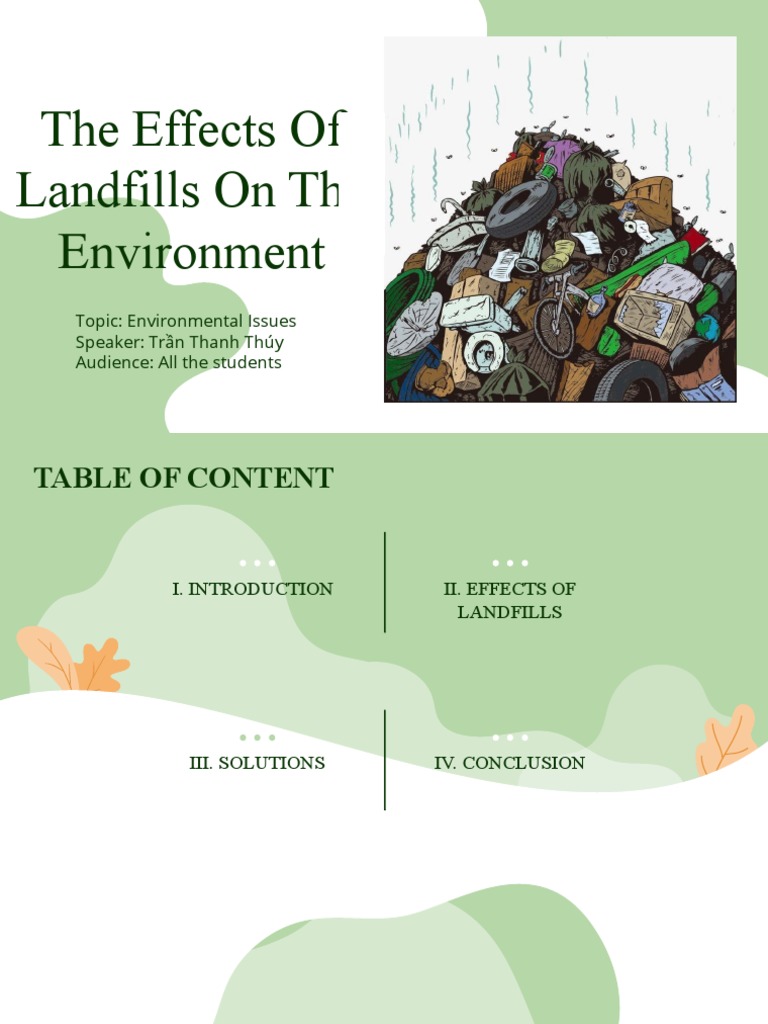 The Effects of Landfills On The Environment | PDF