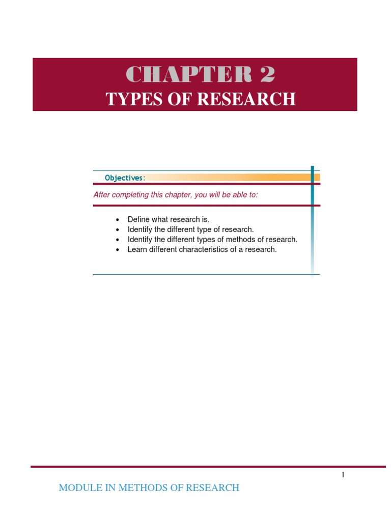Chapter2 Methods of Research Module | PDF | Quantitative Research ...