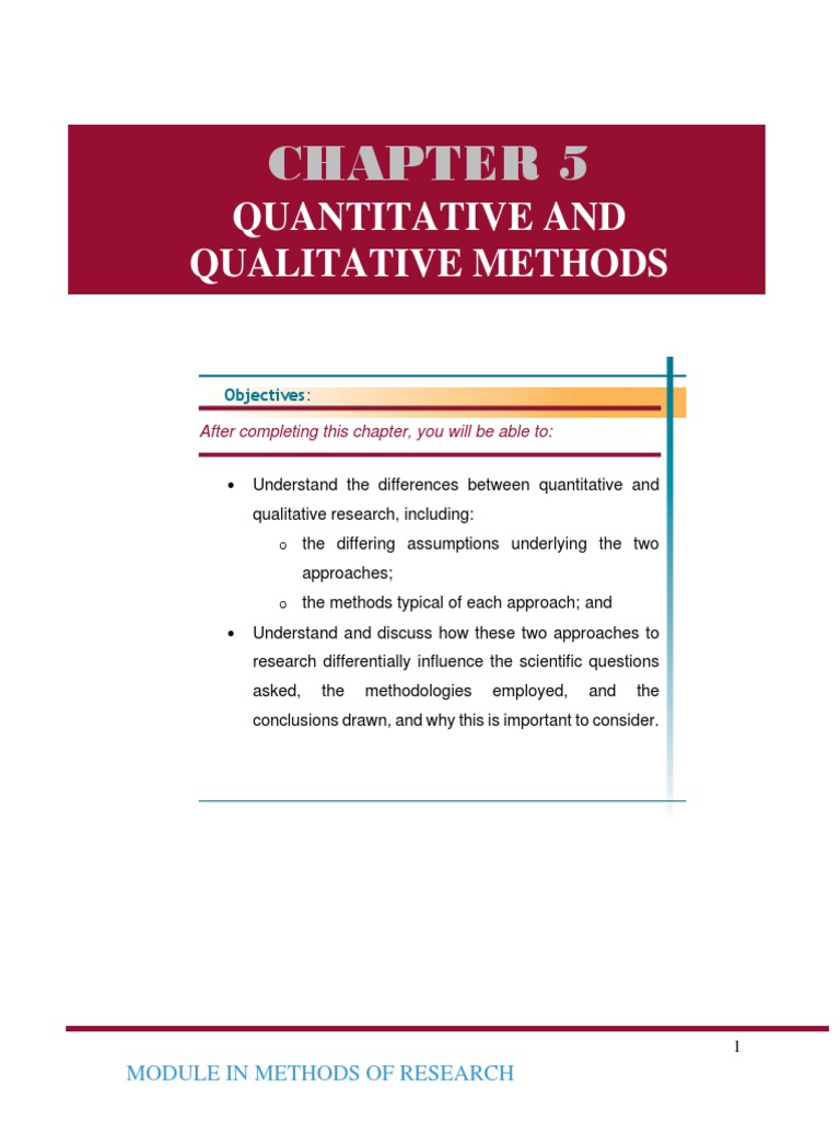 Chapter5 Methods of Research Module | PDF | Sampling (Statistics) | Survey Methodology