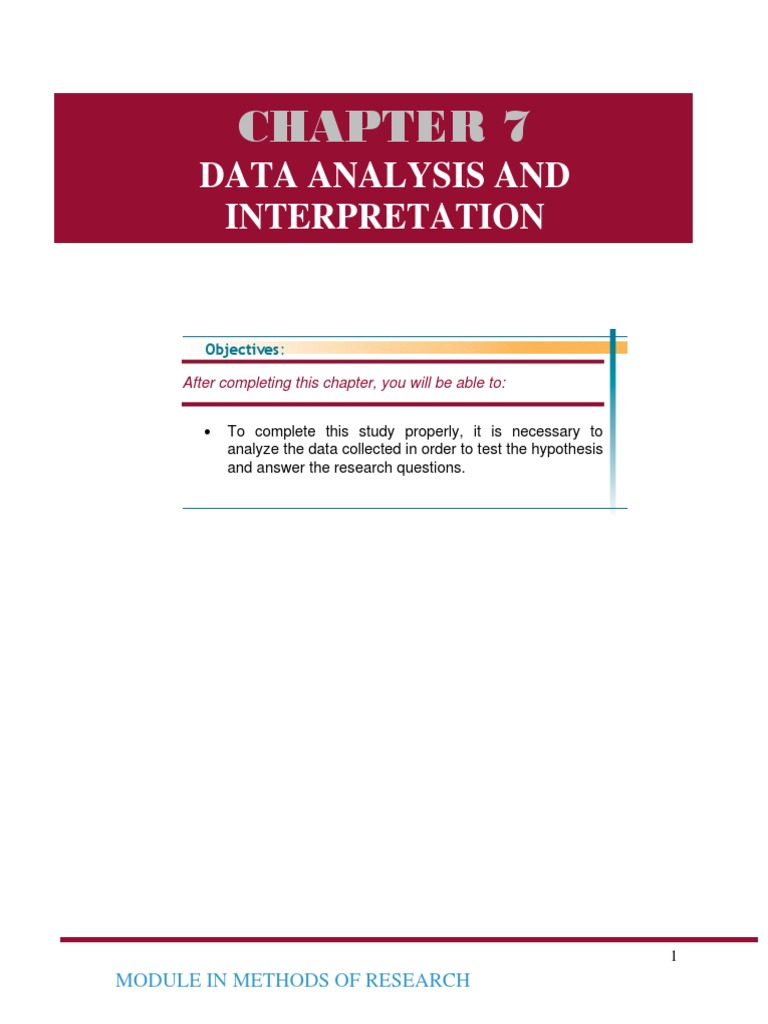 Chapter7 Methods of Research Module | PDF | Data Analysis | Methodology