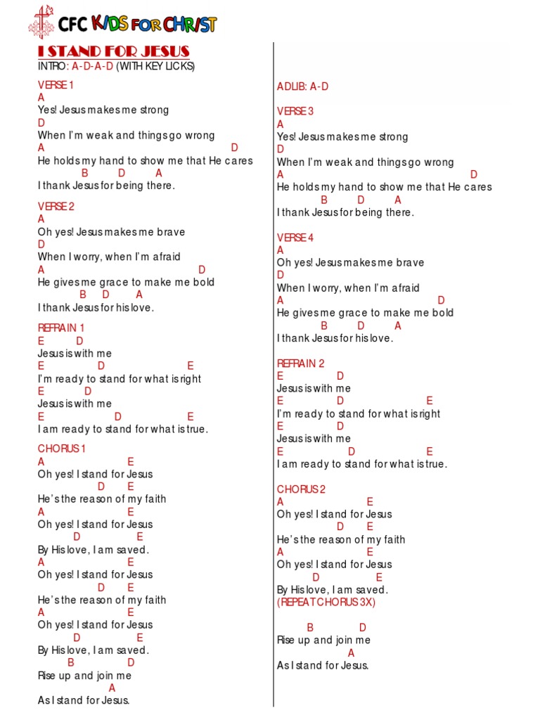 I Stand For Jesus: Intro (With Key Licks) | PDF | Song Structure | Heaven