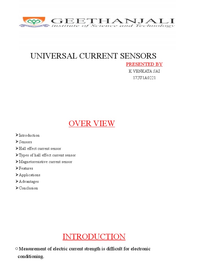 Universal Current Sensors Guide | PDF | Sensor | Electrical Components