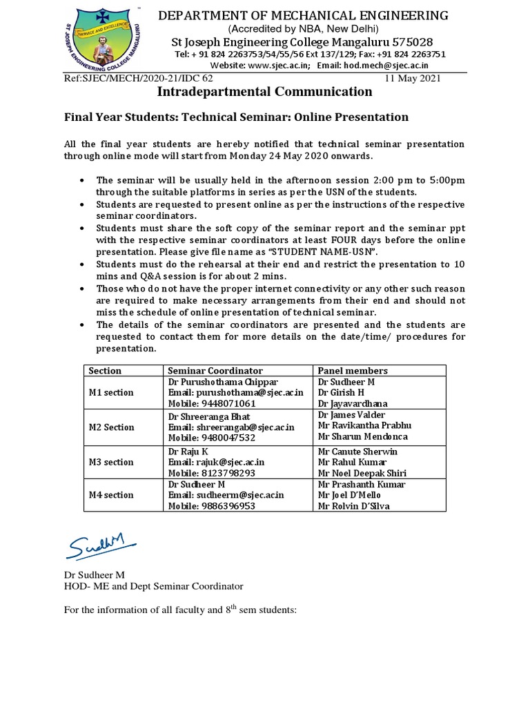 Seminar Notice To Students 2 | PDF | Computing And Information ...