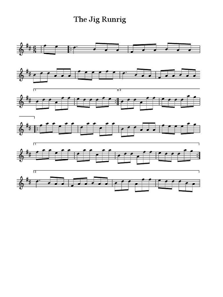 The Jig Runrig Overview | PDF