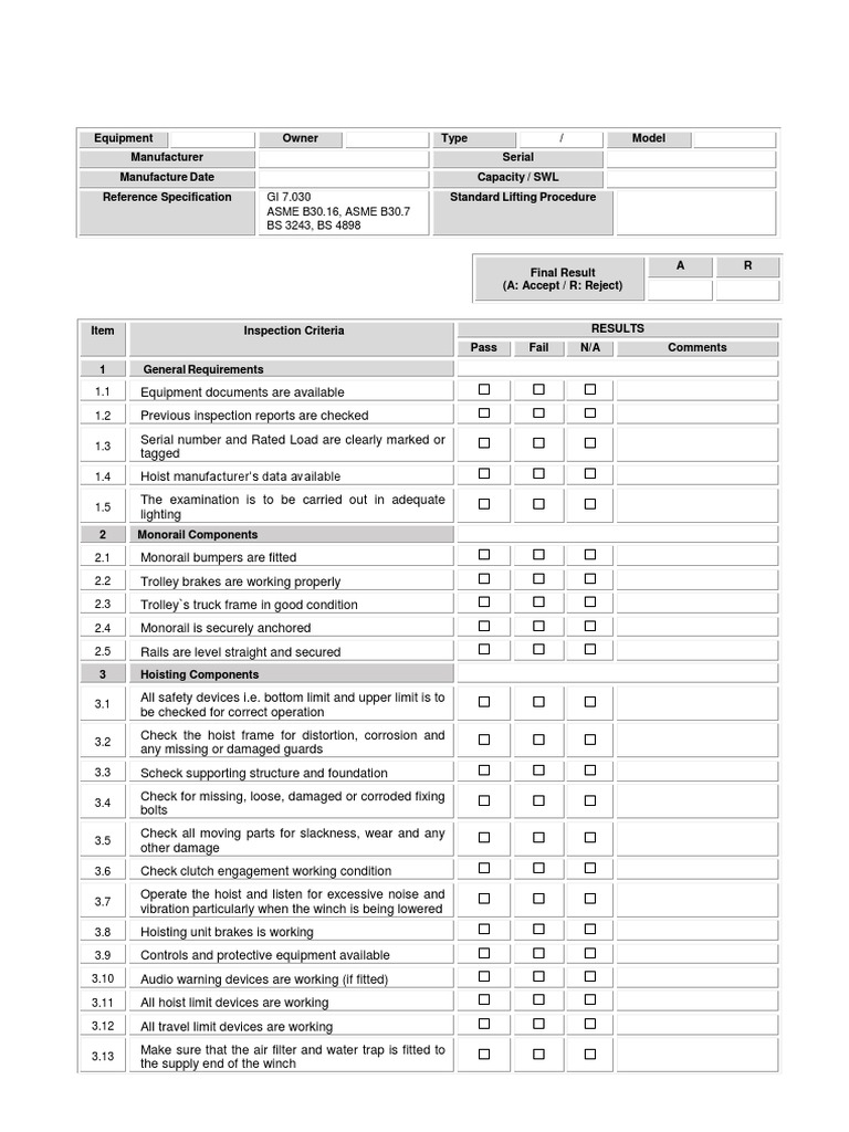 Gi 7.030 Asme B30.16, Asme B30.7 BS 3243, BS 4898 | Download Free PDF | Rope | Wire