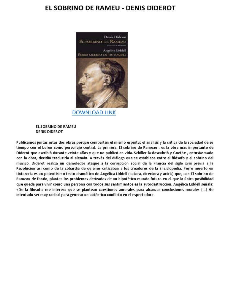 El Sobrino de Rameu - Denis Diderot | PDF