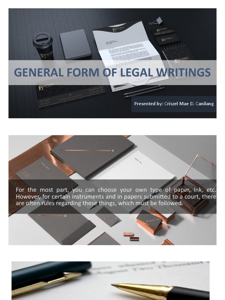 General Form of Legal Writings | PDF