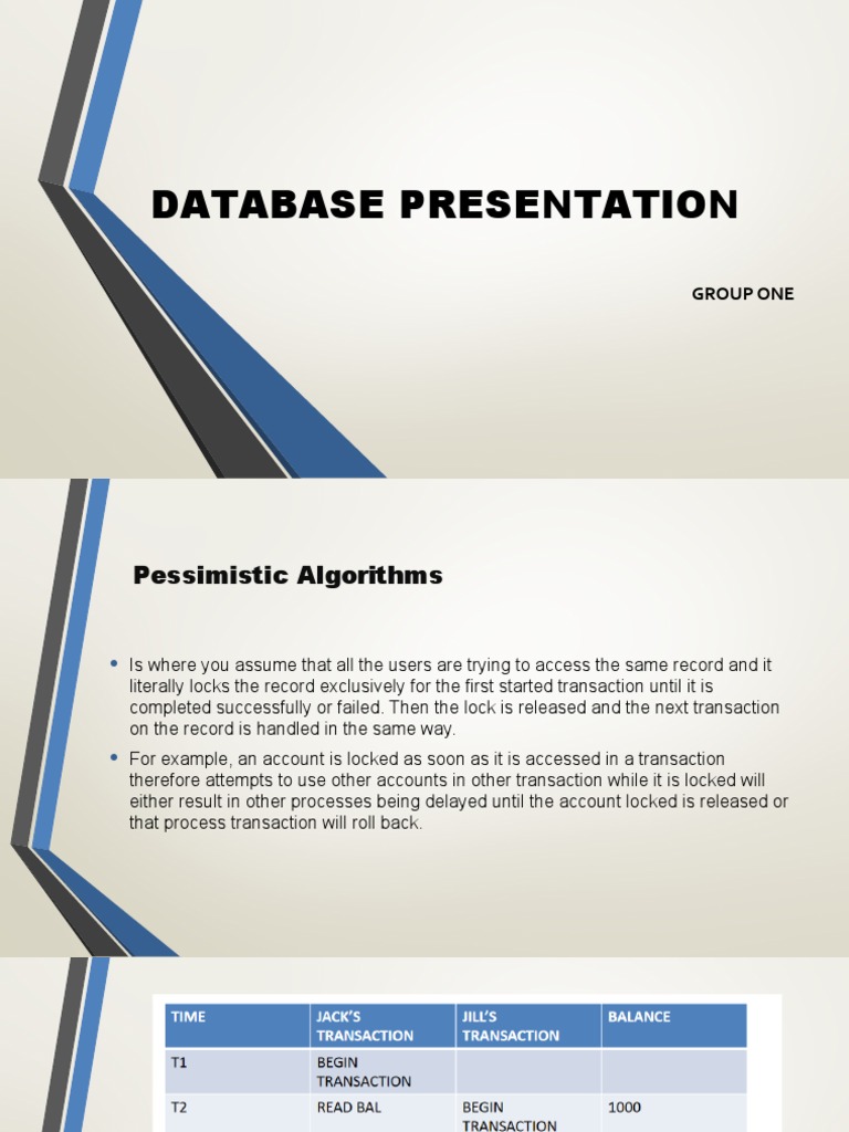 Database Presentation Slides | PDF | Database Transaction | Computer ...