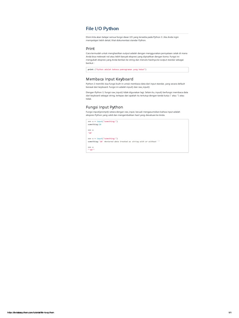 File I - O Python | PDF