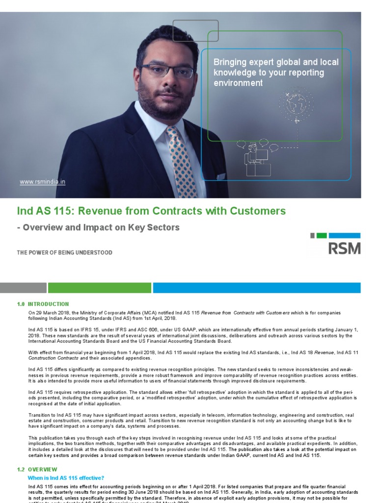 Ind As 115 Revenue From Contracts With Customers Overview and Impact On ...