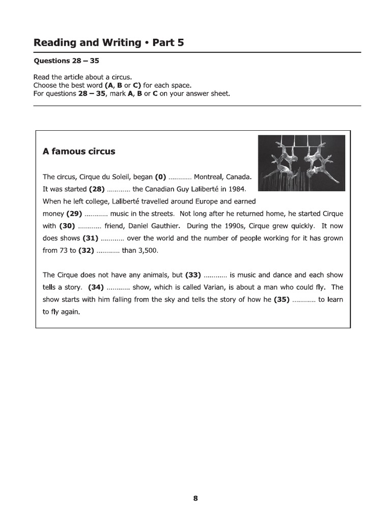 KET Part 5 - TEST 1 | PDF