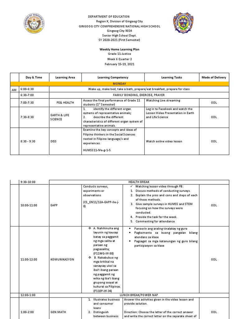 WHLP Advisory Justice 2-15-19-21 Acero, Jhoan | PDF | Tagalog Language ...