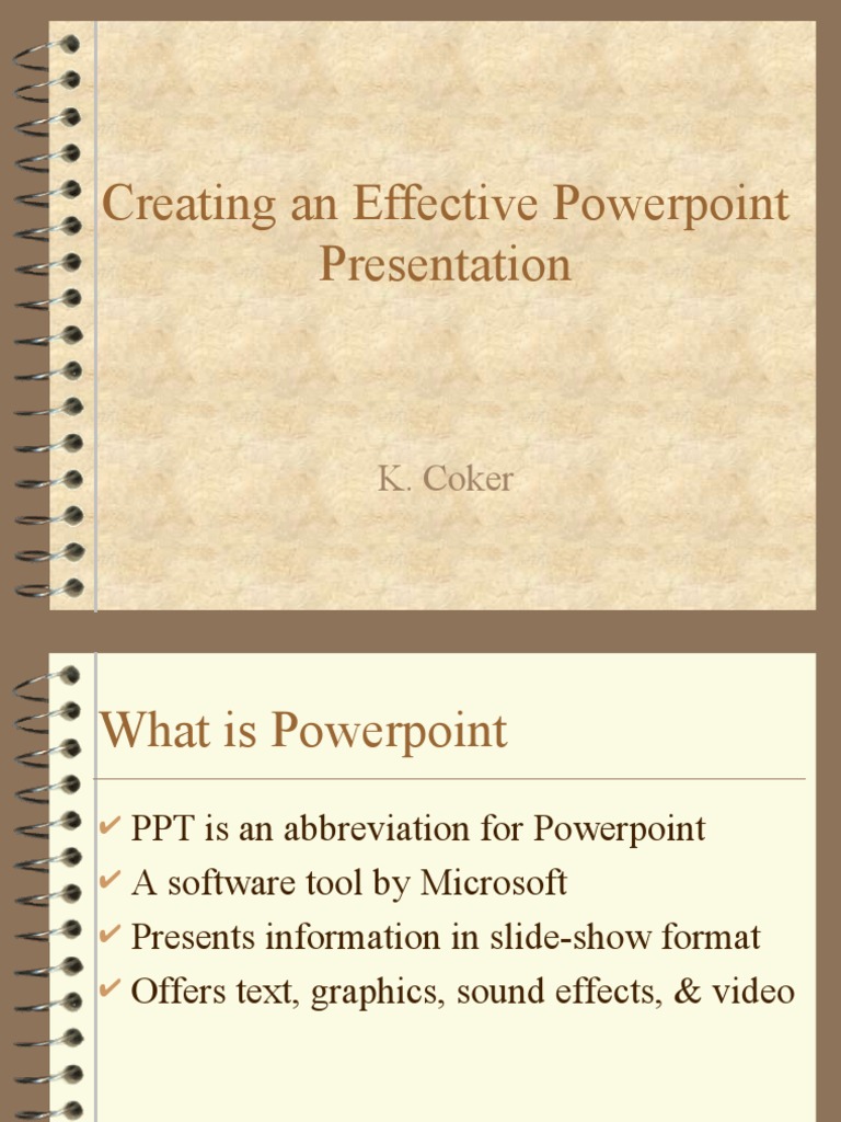 How To Create An Effective PowerPoint | PDF | Microsoft Power Point ...