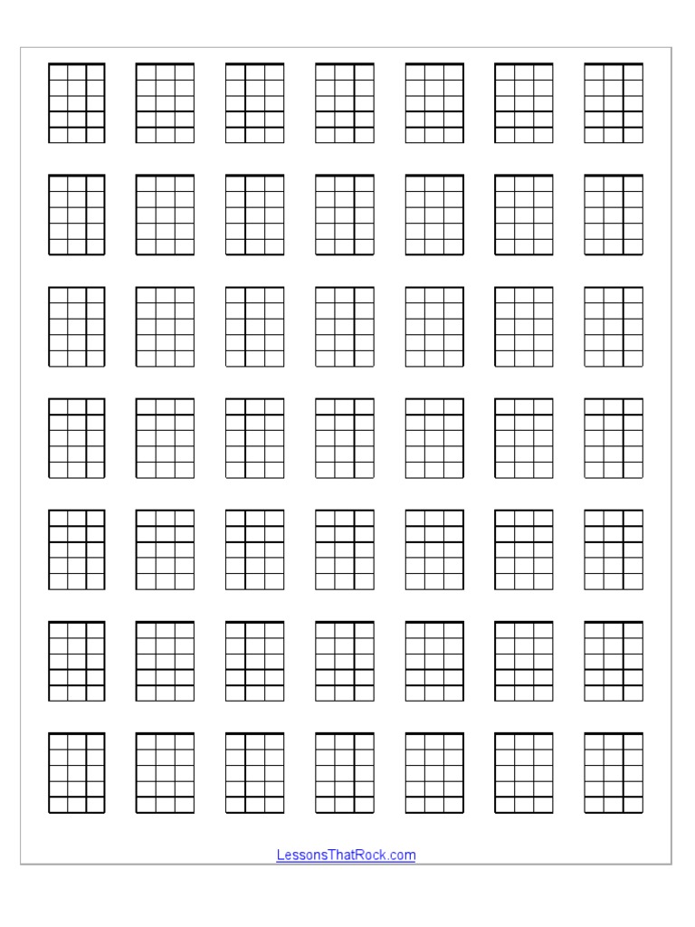 Blank 4 String Ukulele Chord Sheet | PDF