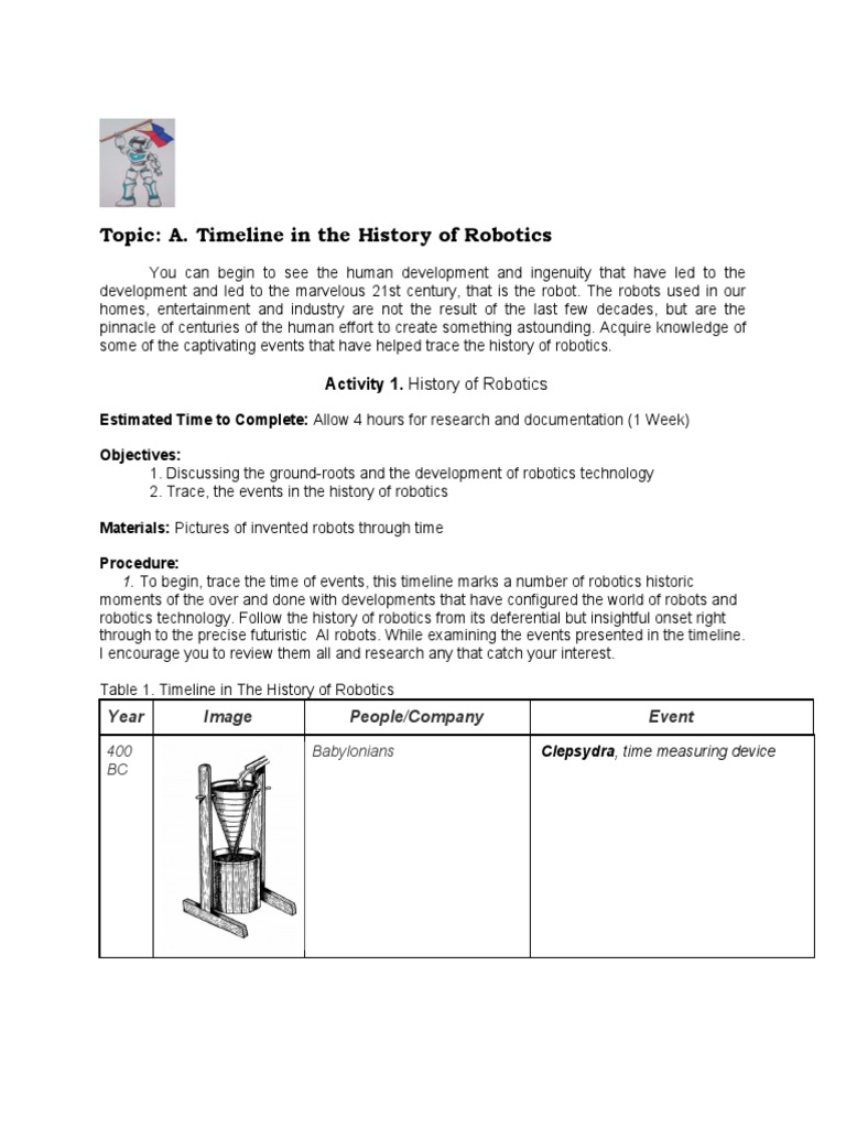 Timeline of Robotics History | PDF | Robot | Robotics