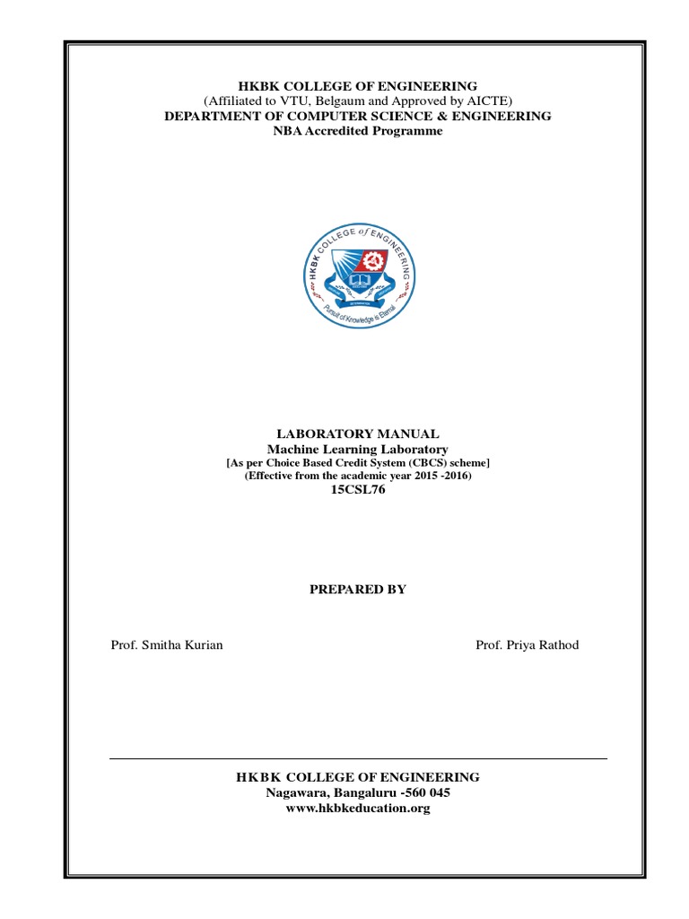 Affiliated To VTU, Belgaum and Approved by AICTE | PDF | Engineering ...