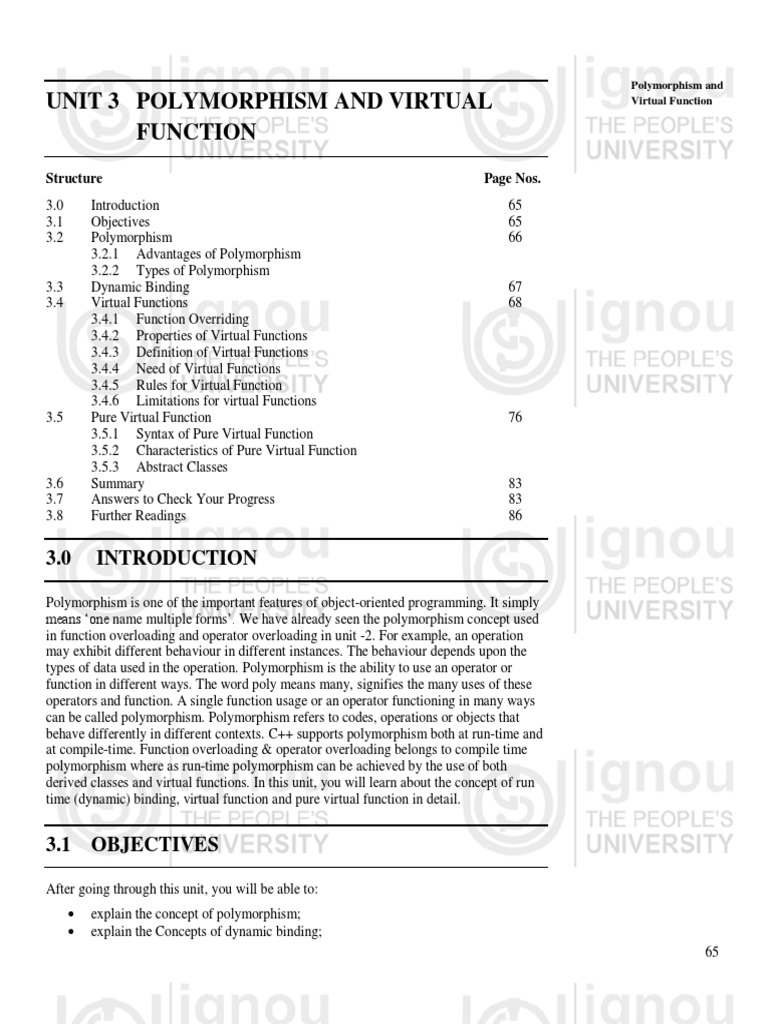 Virtual Functions and Polymorphism | Download Free PDF | Inheritance (Object Oriented ...